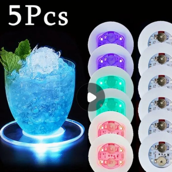 Dining | New 5 Piece Led Luminous Coaster Sticker Sets | Poshmark